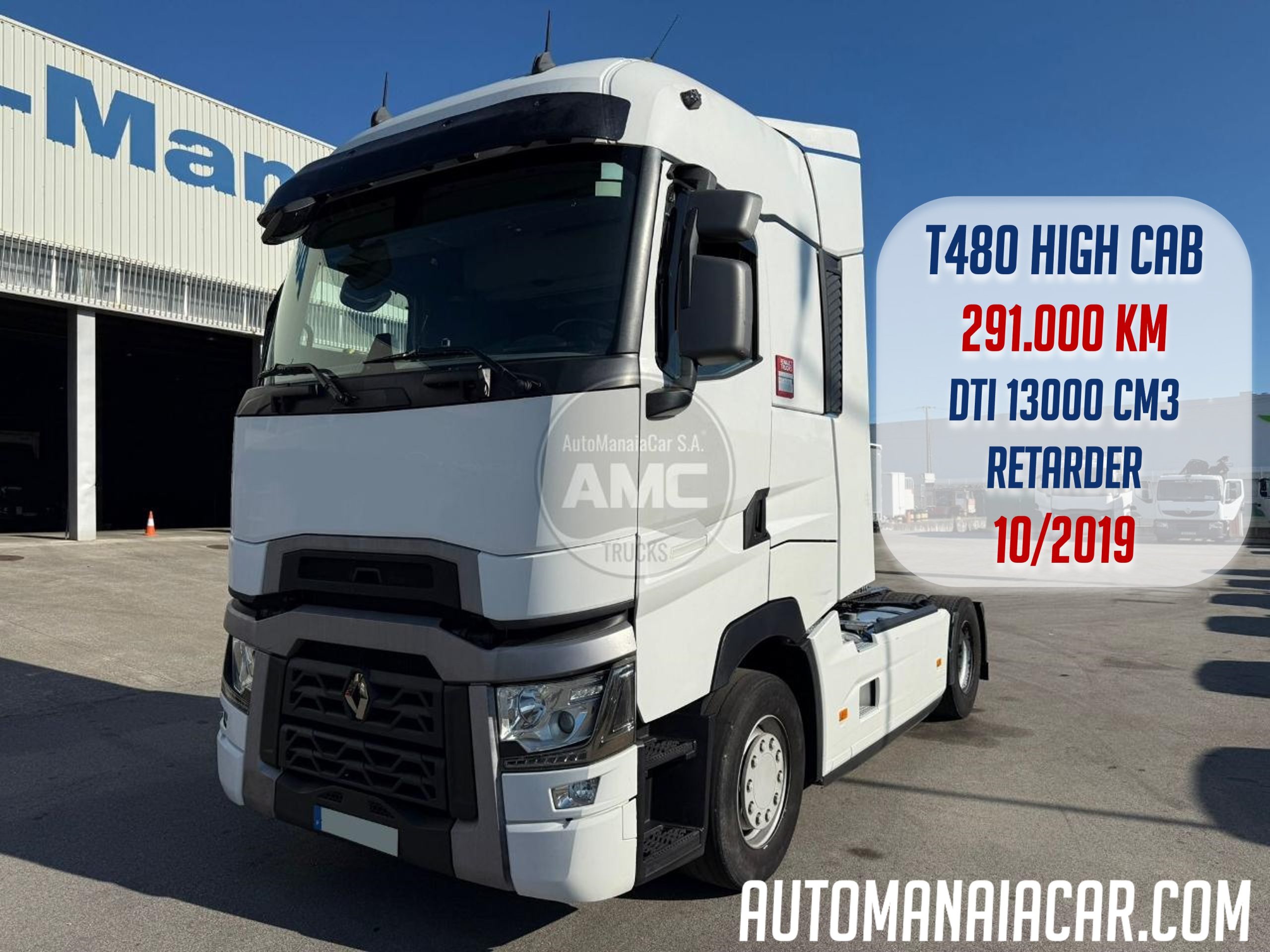 TRATOR RENAULT T480 HIGH CAB EURO6 4X2 RETARDER 10/2019 291.000KM - AutoManaiaCar S.A ...
